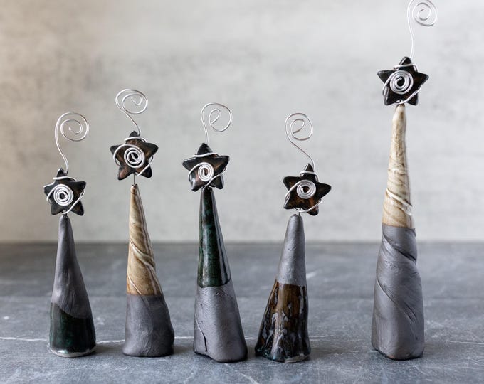 Pottery Christmas Trees // Handmade Rustic Ceramic Trees - Etsy
