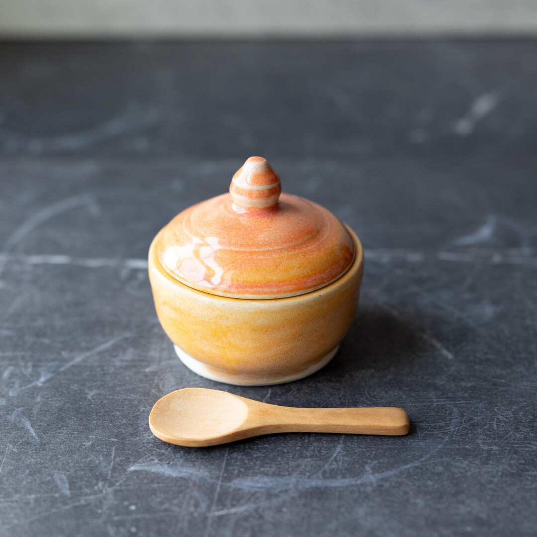 Small Lidded Jar // Handmade Pottery Container // Sugar Dish - Etsy