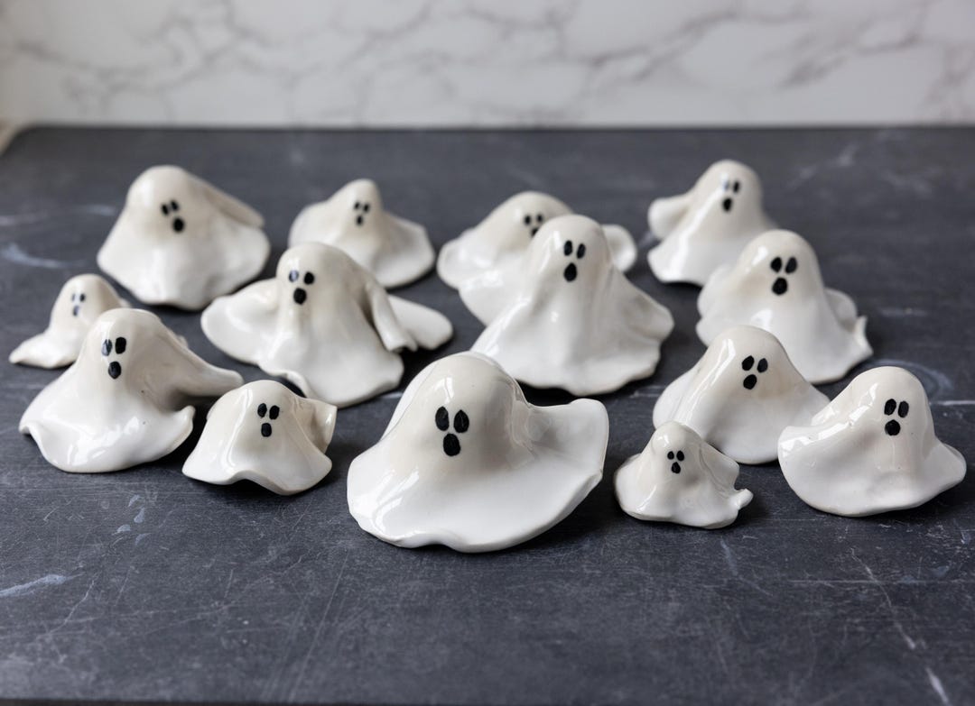 Ceramic Ghost // Unique Halloween Decor // Hand-sculpted Ghosts ...