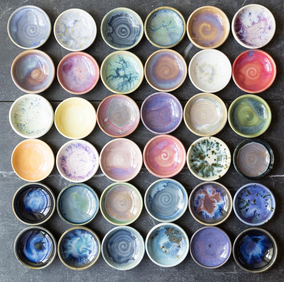 Ring Dish // Extra Small Condiment Bowls // Handmade Tiny Bowls - Etsy