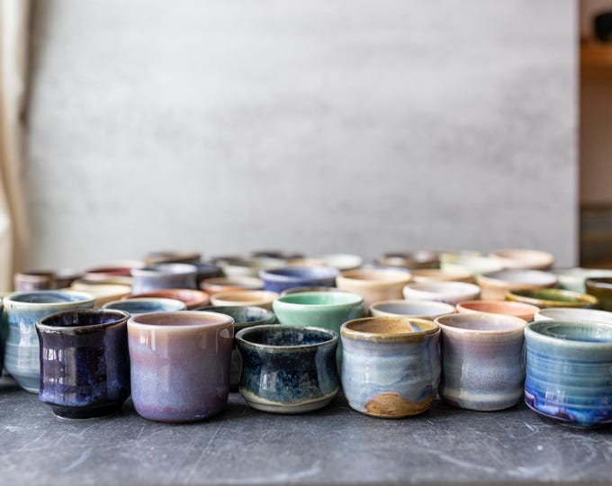 Tiny Cups // Handmade Pottery 2-3 Oz Cup // Ceramic Shot Glass ...