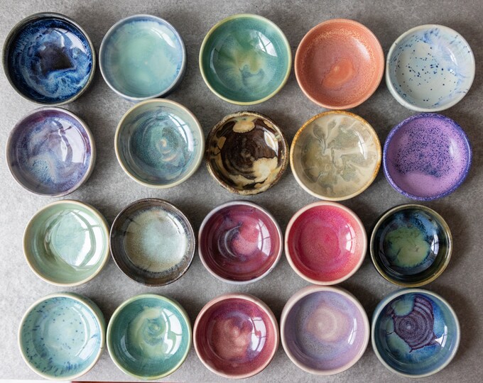 Ring Dish // Extra Small Condiment Bowls // Handmade Tiny - Etsy