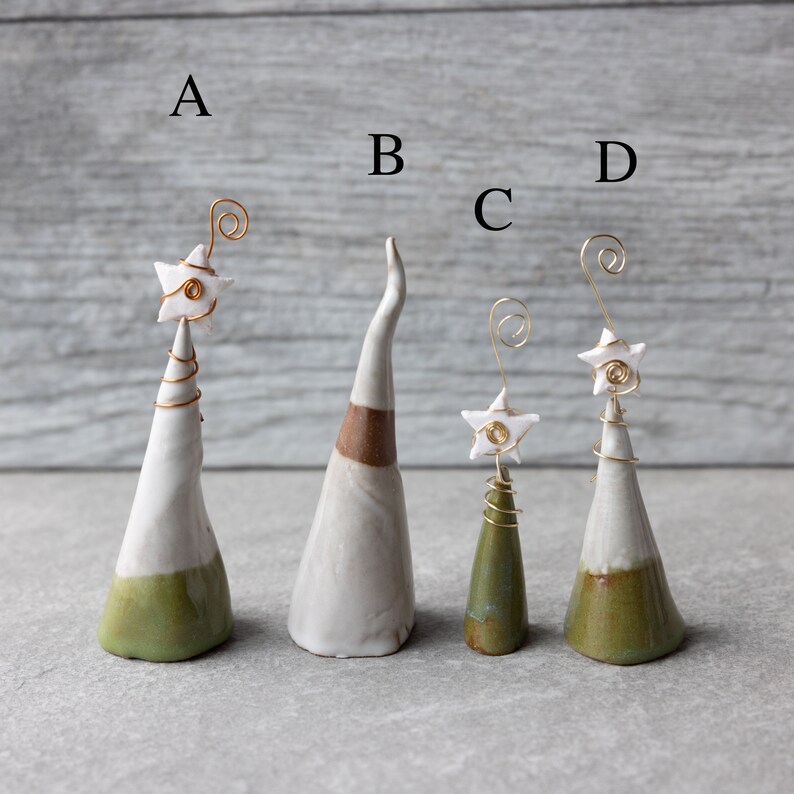 Pottery Christmas Trees // Handmade Rustic Ceramic Trees - Etsy