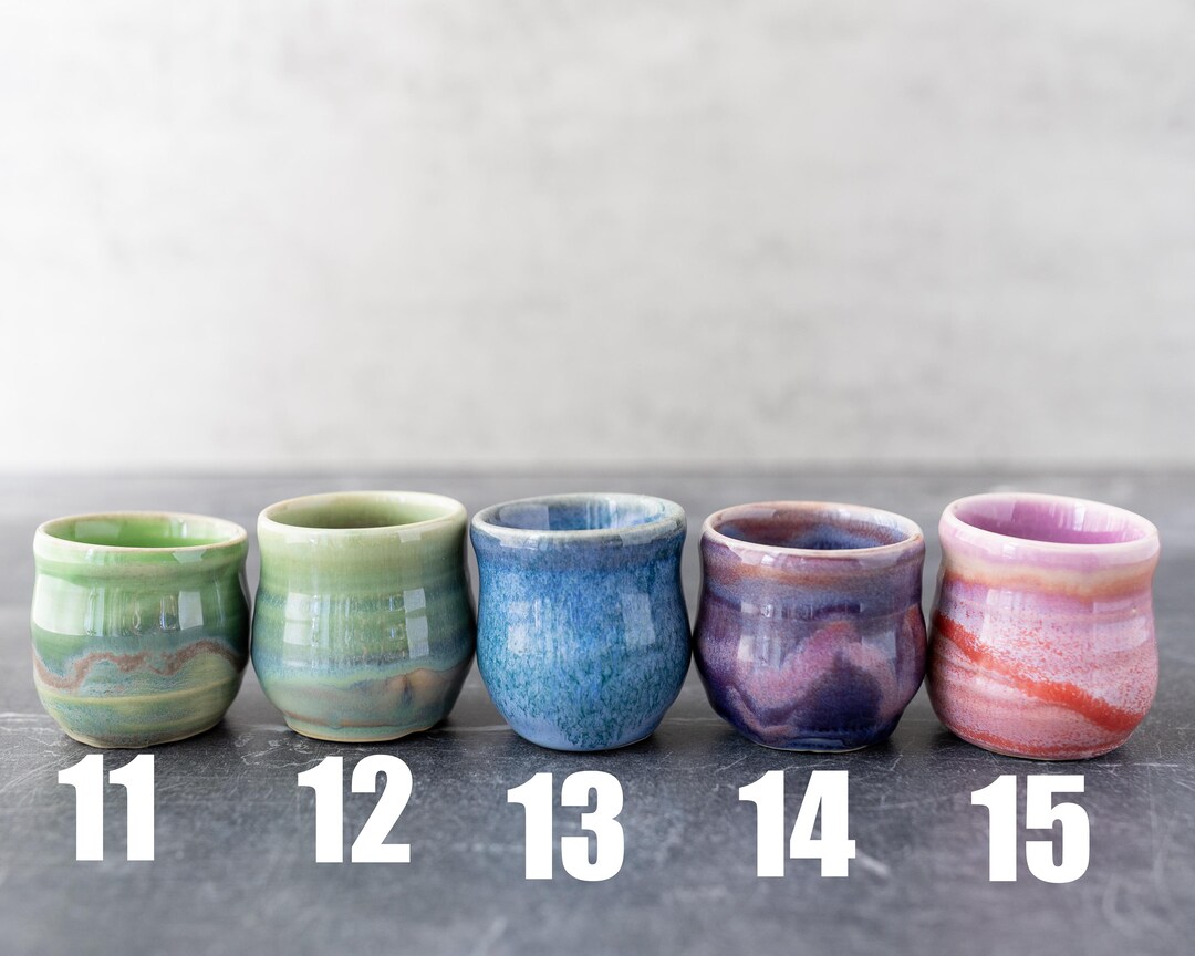 Tiny Cups // Handmade Pottery 1-2 Oz Cup // Ceramic Shot Glass ...