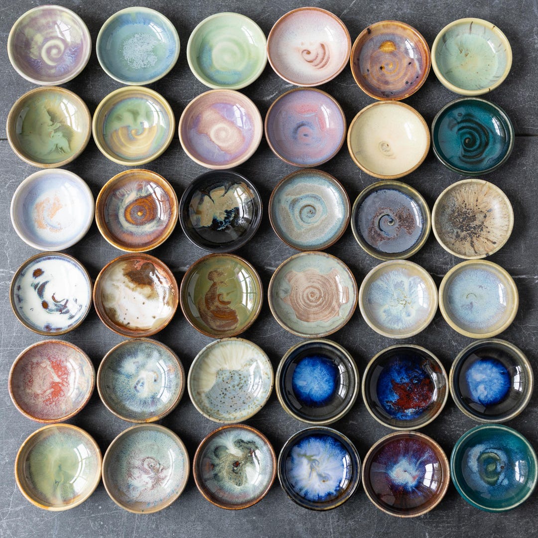Ring Dish // Extra Small Condiment Bowls // Handmade Tiny Bowls - Etsy