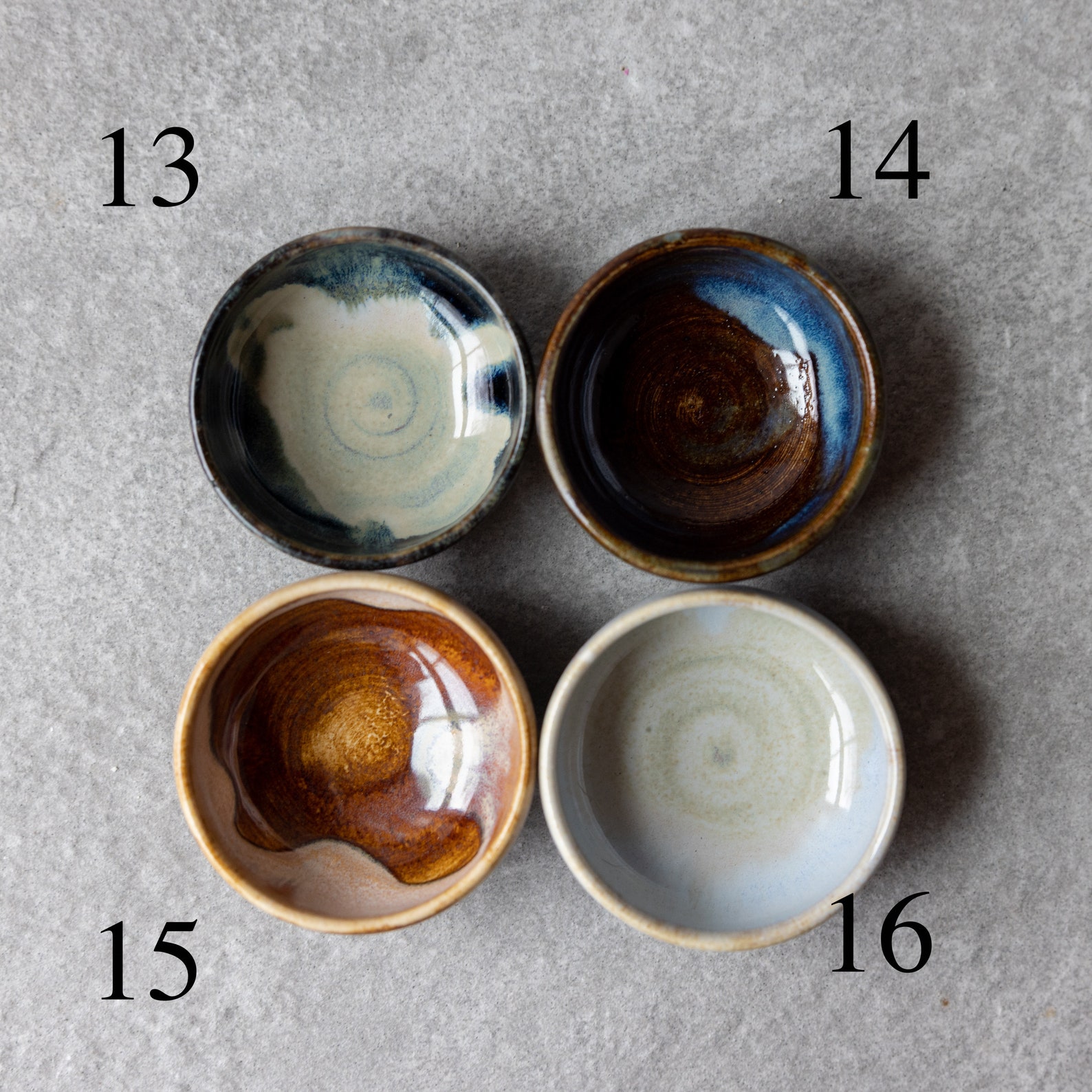 Ring Dish // Extra Small Condiment Bowls // Handmade Tiny - Etsy