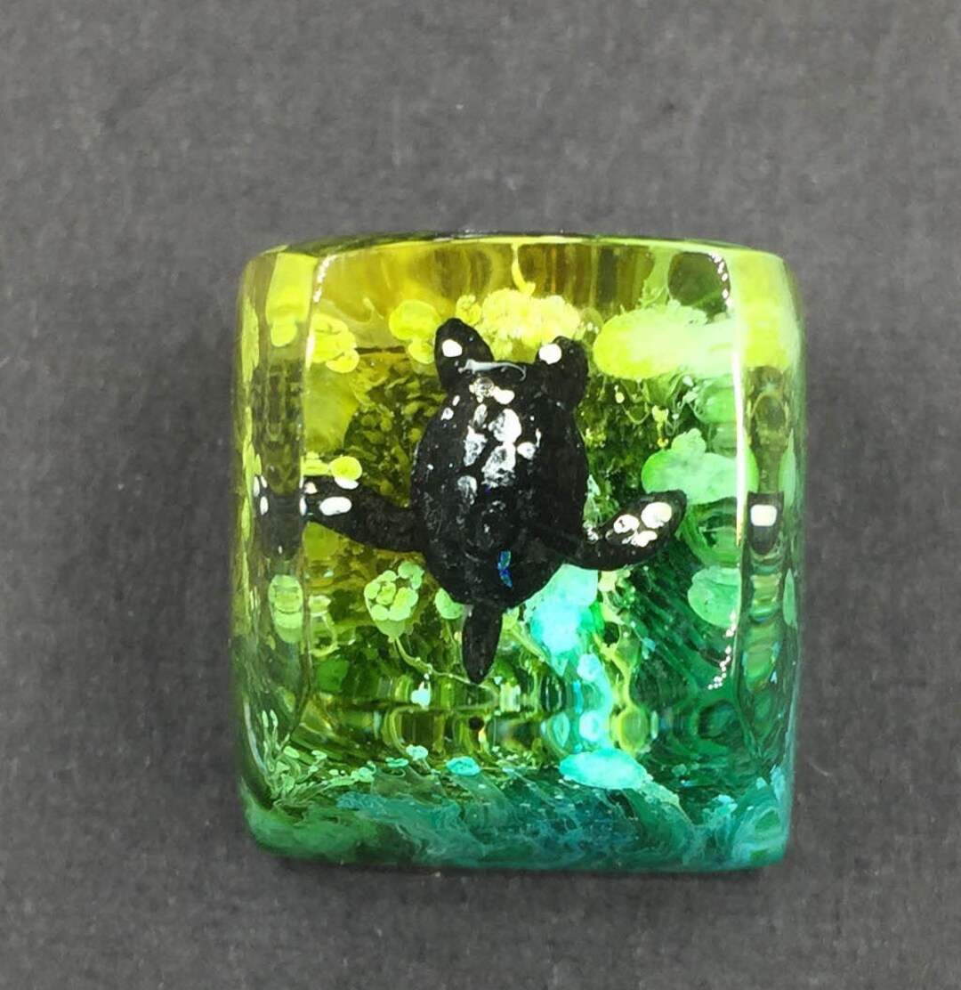 Sea Turtle Artisan Keycap, Underwater Keyboard Decor - Etsy