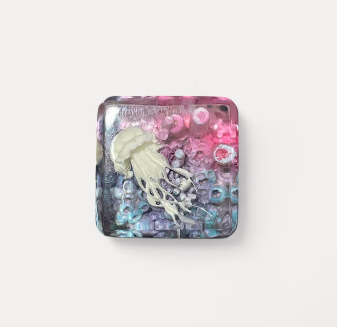 Handmade Jellyfish Artisan Keycap, Underwater Ocean Theme - Etsy