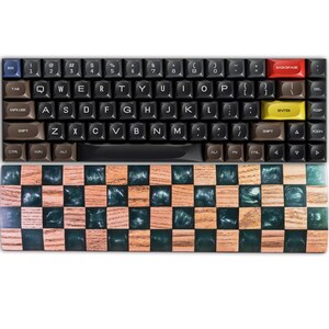 Chess Board Style Wood Wrist Rest Pad, Checkerboard Pad Keyboard ...