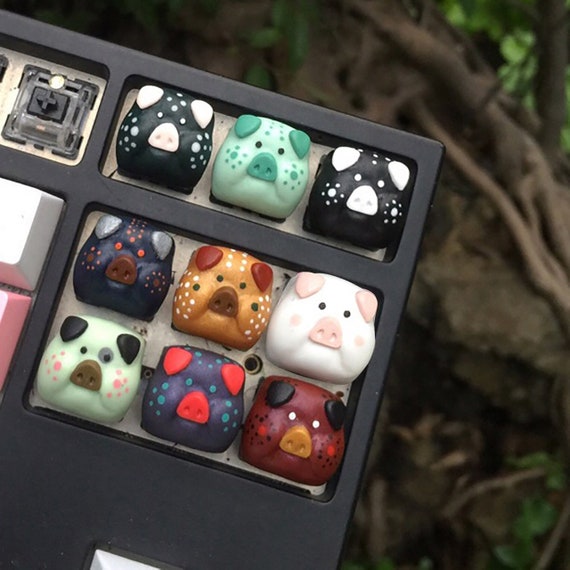 Pig Keycaps Piggy Keycaps Farmer Keyboard Collectible | Etsy