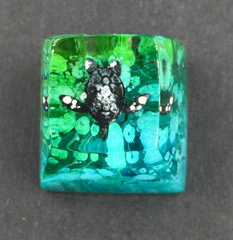 Sea Turtle Keycap Underwater Collection Key Cap Artisan - Etsy