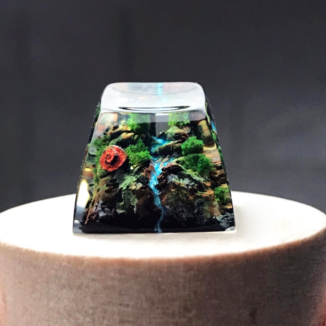 Mountain Keycap, Esc Keycap, Forest Keycap, Handmade Artisan Keycap ...