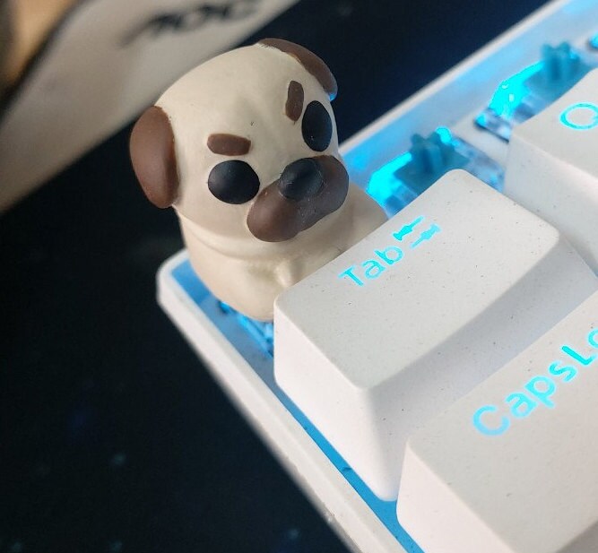 Custom Pug Keycap Custom Pug Color Keycap Christmas Gift for - Etsy ...