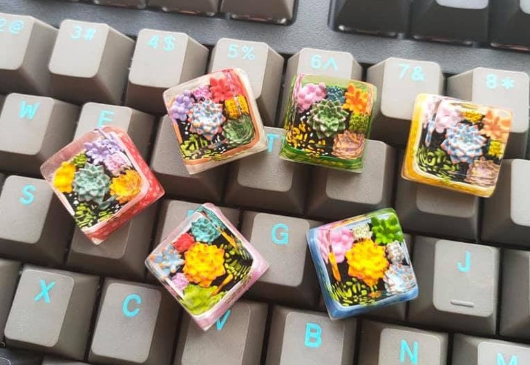Handmade Succulents Keycap Cactus Resin Artisan Keycap Resin - Etsy UK