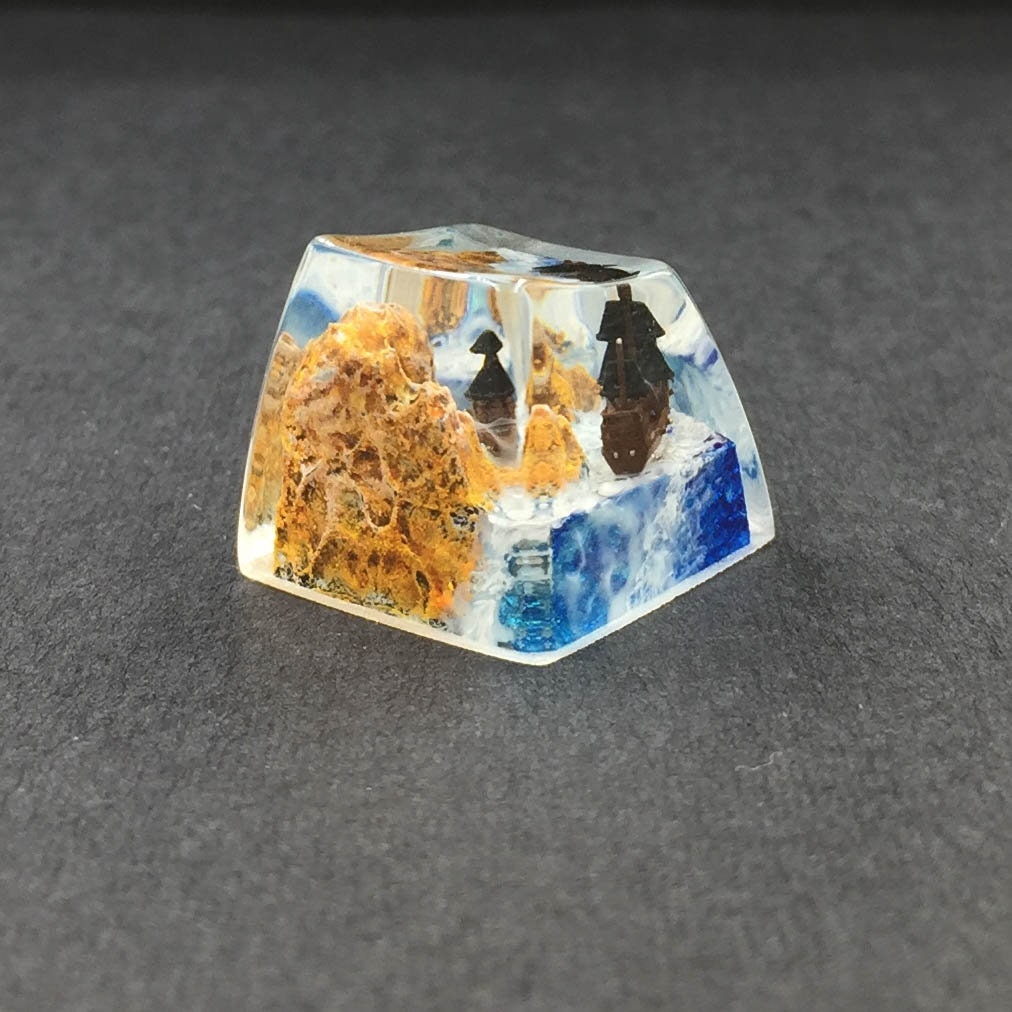 Pirate Boat Keycap Skull Island Keycap Resin Artisan Keycap | Etsy