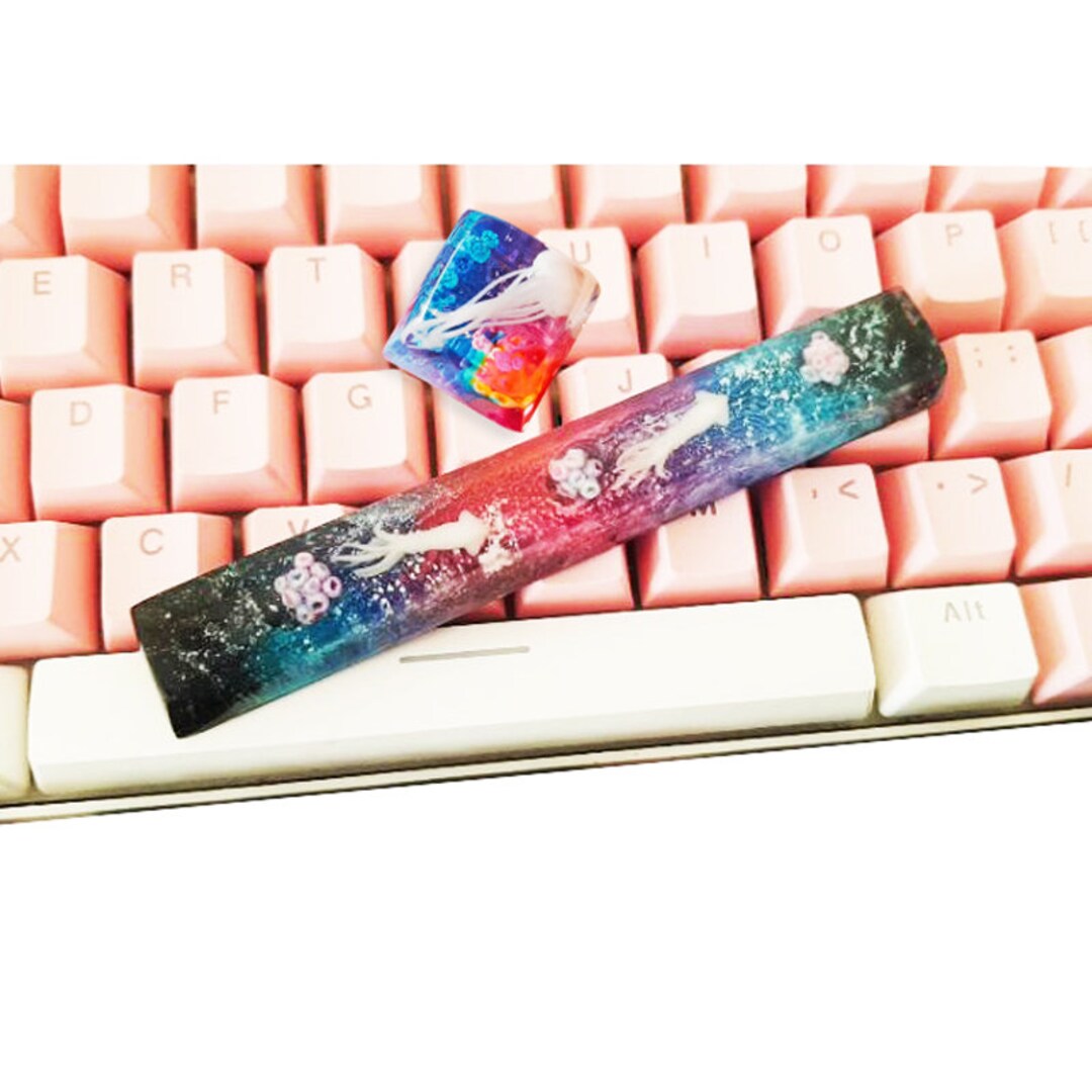 Jelly Fish Keycap, Ocean Keycap, Underwater Keyboard, Handmade Artisan ...