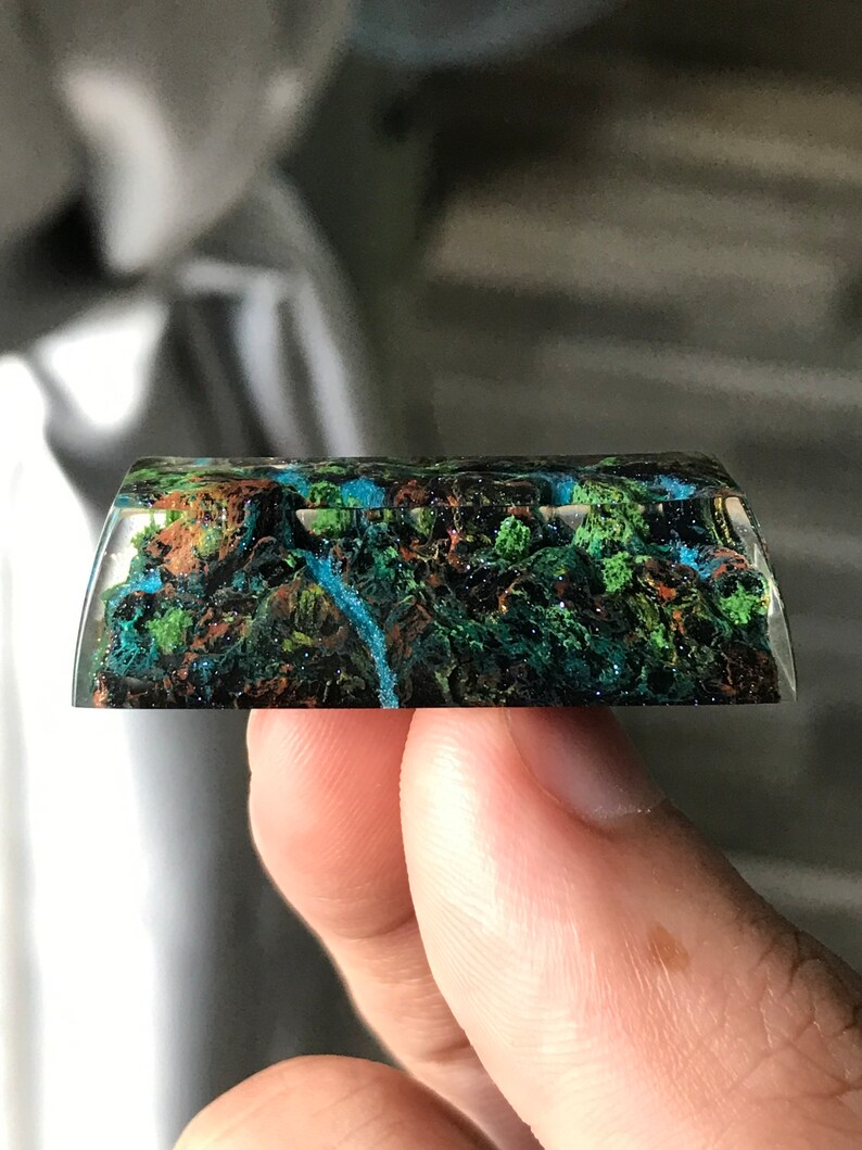 Hill Keycap, Landscape Waterfall Keycap, Retro Mountains Flowing Water ...