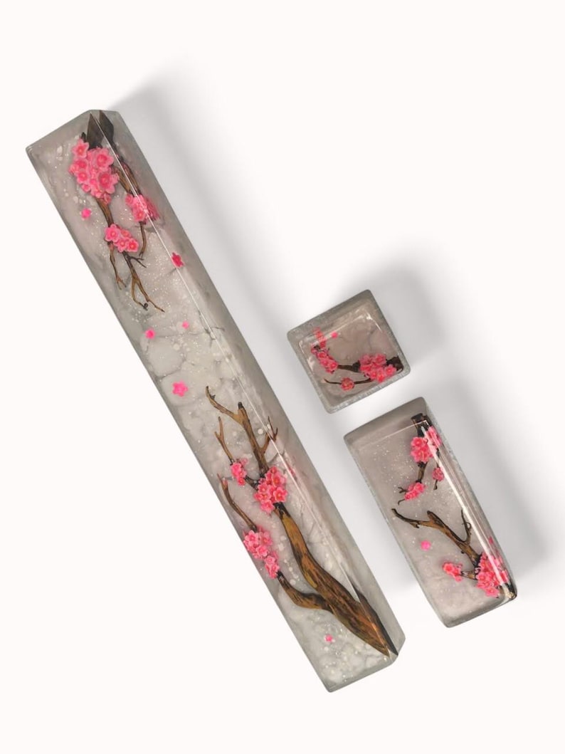 Cherry Blossom Keycap, Japan Keycap, Sakura Keycap, Handmade Resin ...