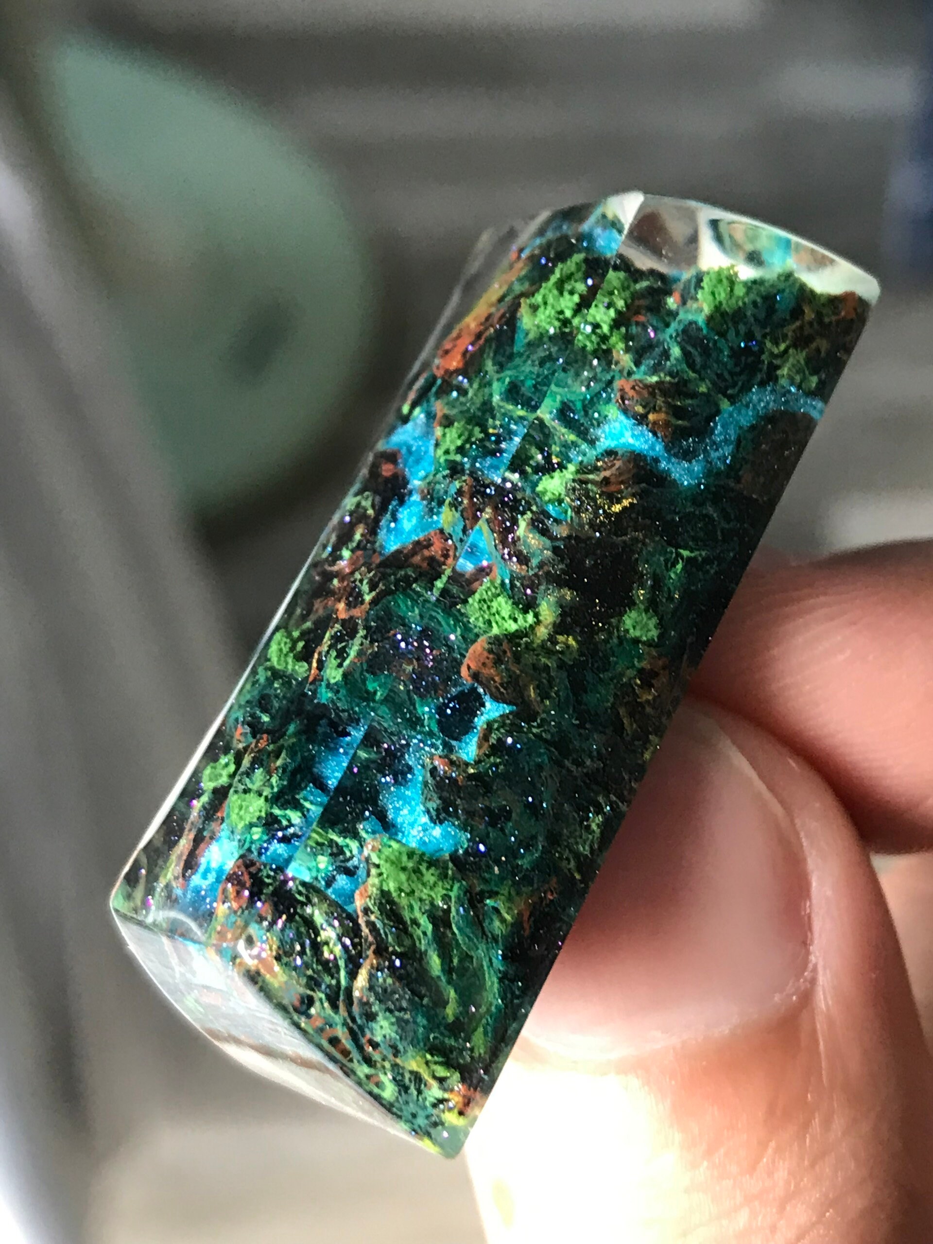 Hill Keycap, Landscape Waterfall Keycap, Retro Mountains Flowing Water ...