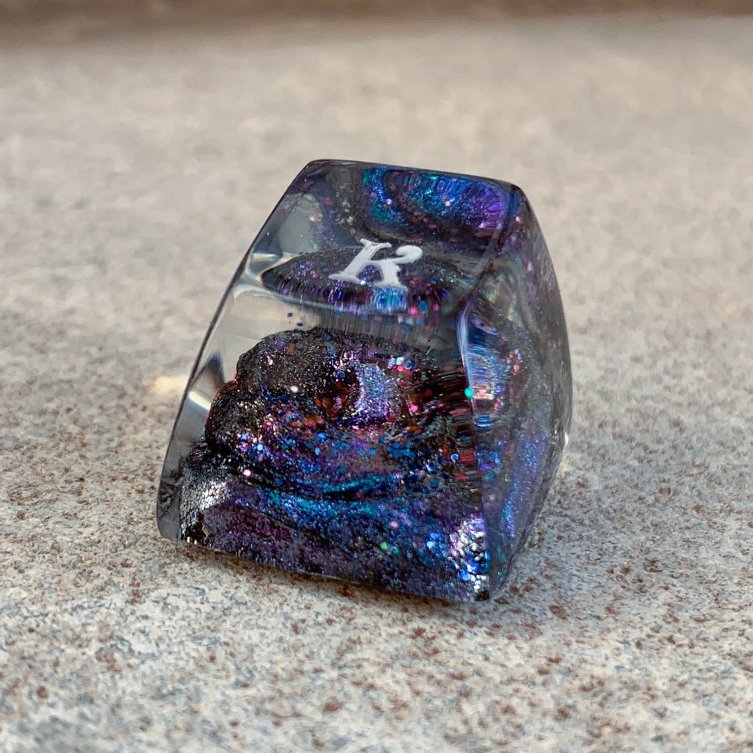 Galaxy Keycap, Custom Initial Keycap, Cherry MX Keycap, Resin Artisan ...