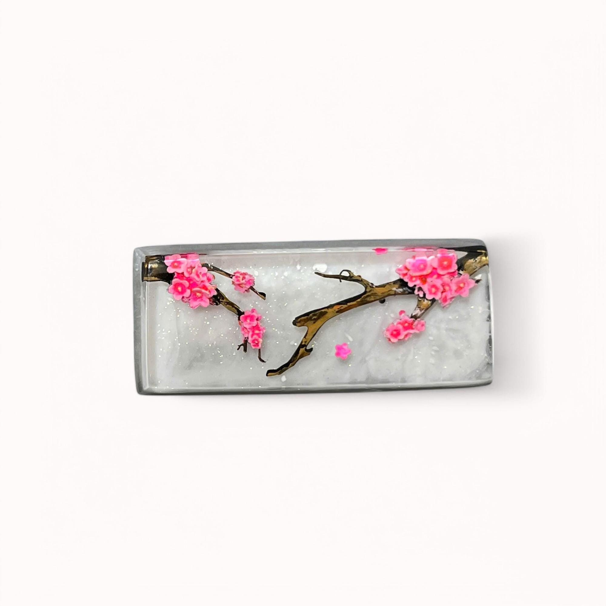 Cherry Blossom Keycap, Japan Keycap, Sakura Keycap, Handmade Resin ...