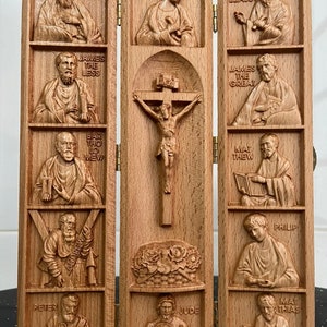 Holy Family Catholic Triptych of the Virgin Mary Jesus Christ St Joseph ...