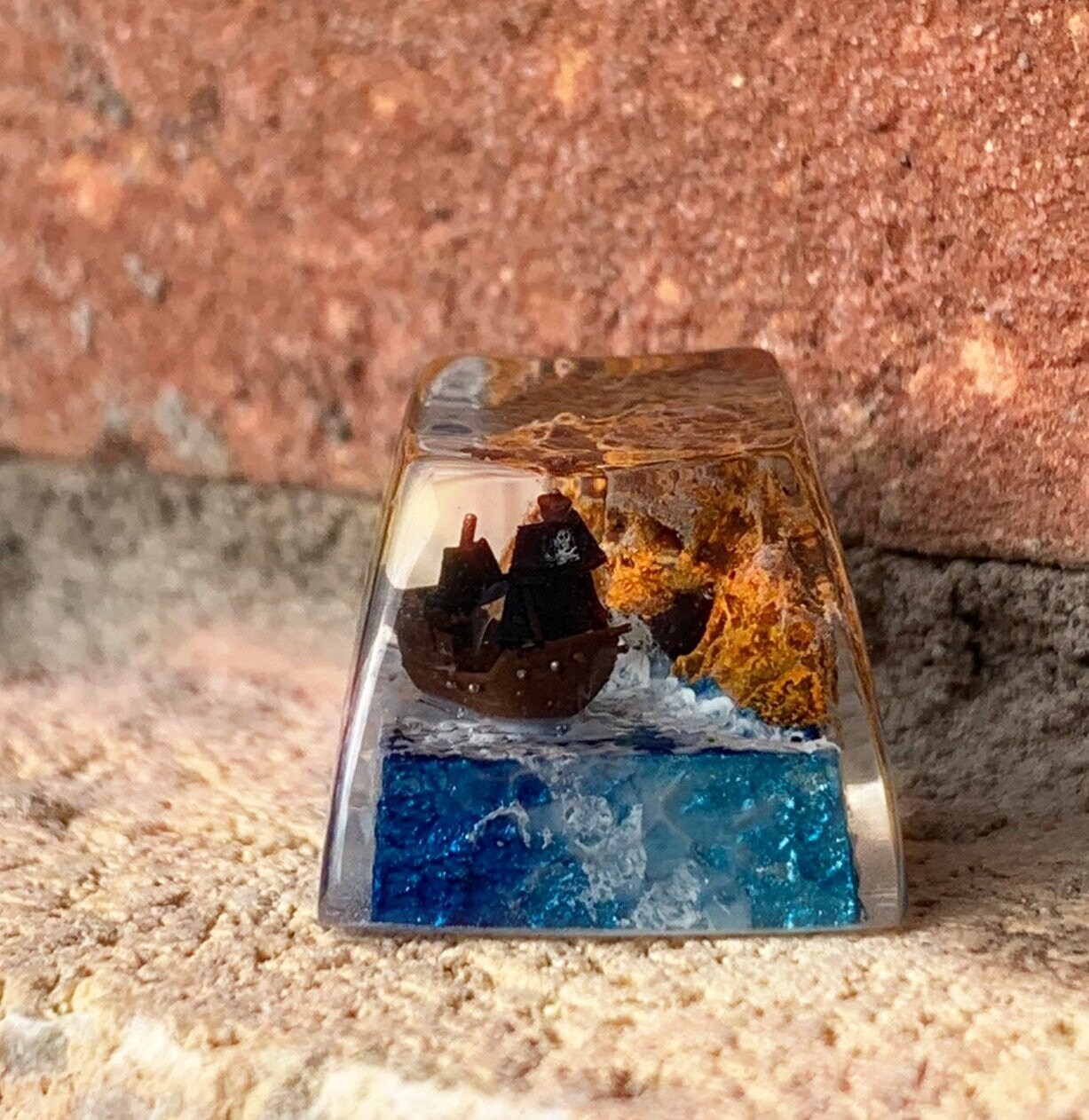 Pirate Boat Keycap, Skull Island Keycap, Resin Artisan Keycap, Cherry ...