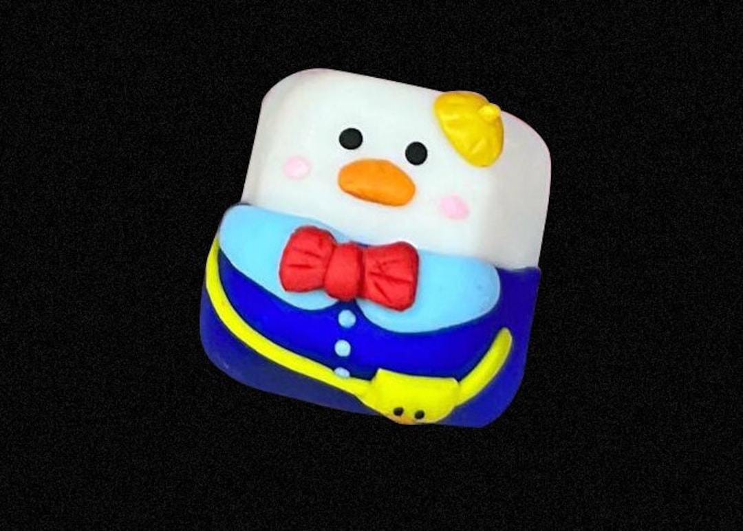 Cute Duck Keycaps, Handmade Cartoon Duck Keycap for Mechanical Keyboard ...