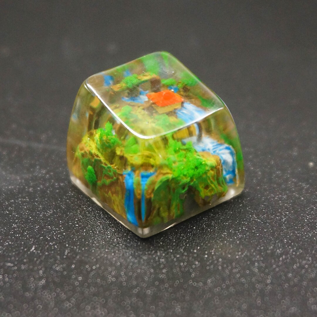 Tree House Keycap, in the Wood Handmade Resin Artisan, Natural ...