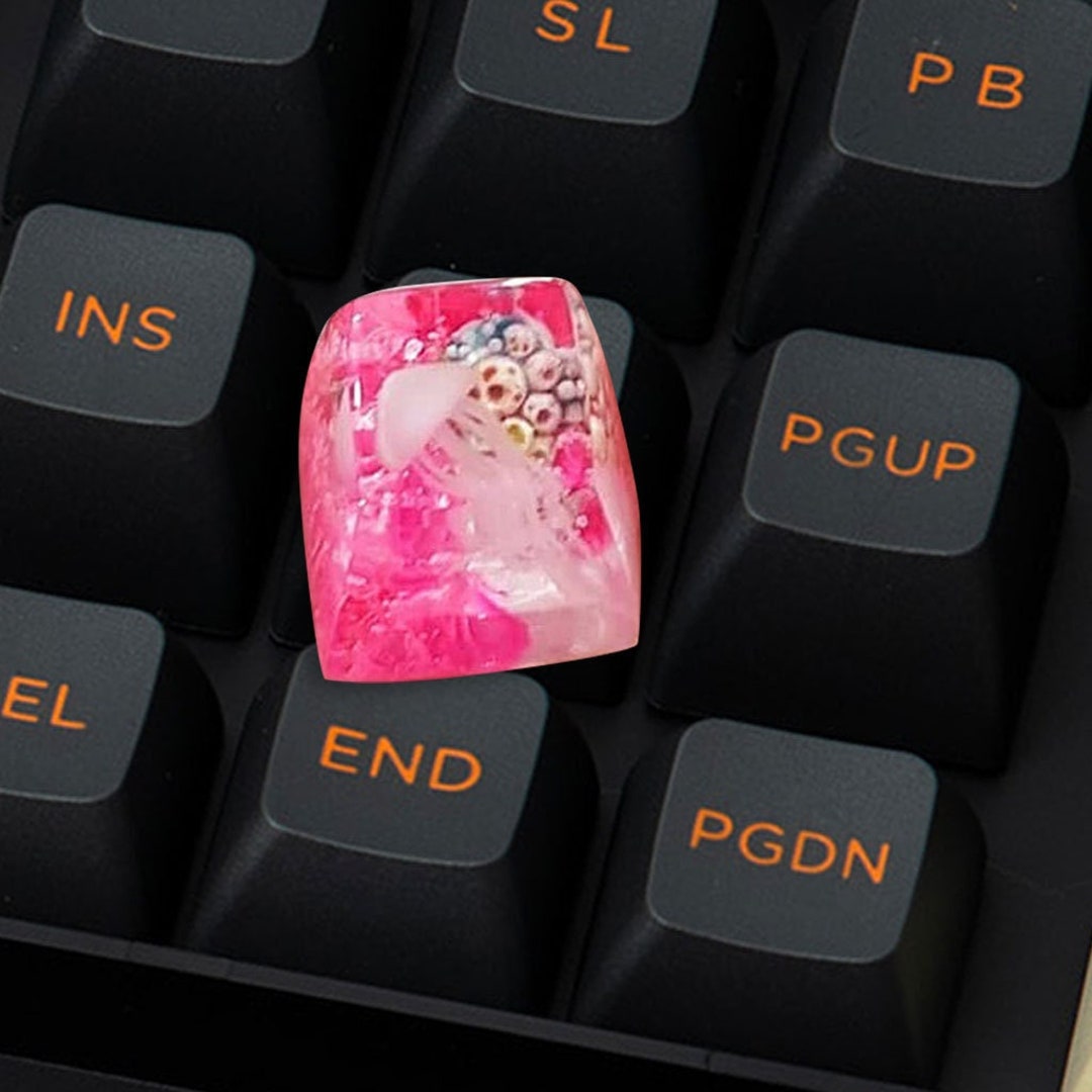 Pinky Jellyfish Keycap, Purple Jellyfish Resin Keycap, OEM R4 for ...