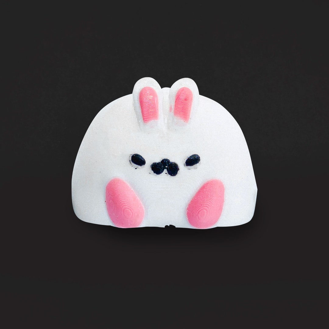 Bunny Bun Keycap, Kawaii Resin Keycap, Handmade Rabbit Artisan Keycap ...
