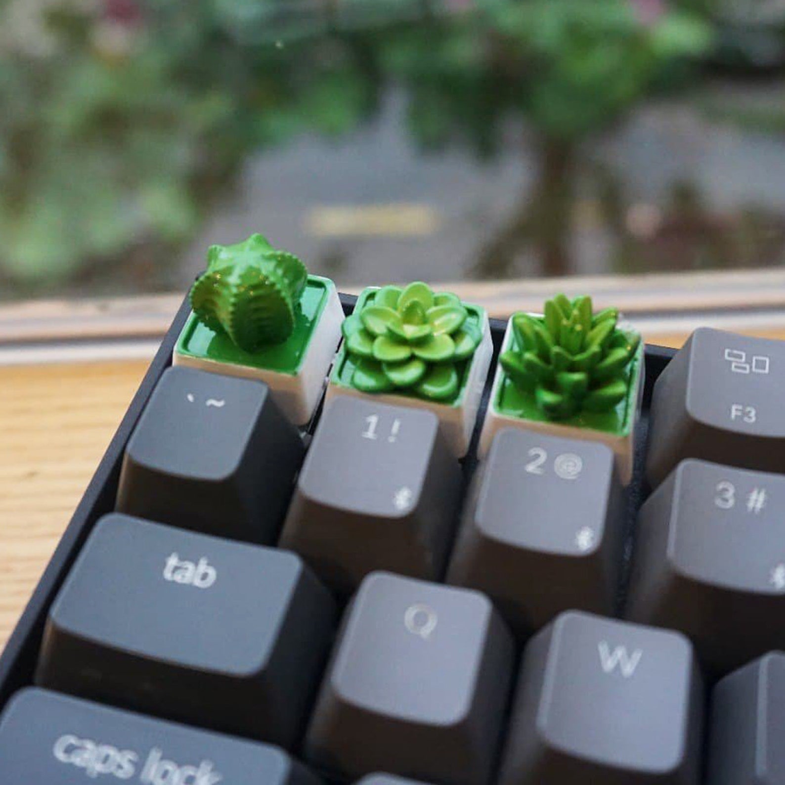 Green Succulent Keycap Handmade Resin Keycap Cherry MX | Etsy
