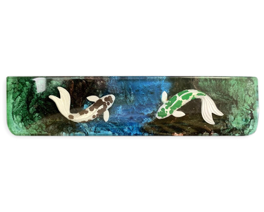 Koi Fish Resin Wrist Rest, Resin Artisan Keyboard Support Pad, Handmade ...