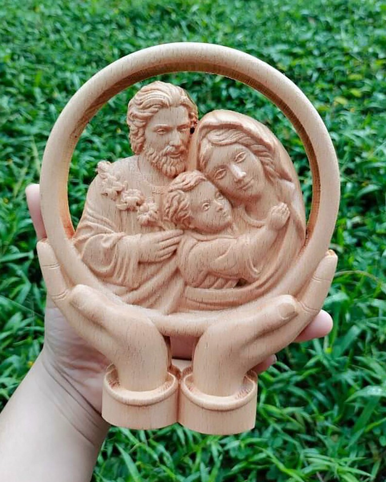 Jesus Wood Carving Frame Christian Catholic Portable Altar - Etsy