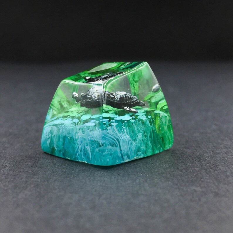 Sea Turtle Artisan Keycap, Underwater Keyboard, Gamer Gift - Etsy
