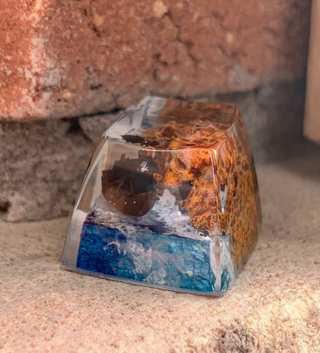 Pirate Boat Keycap, Skull Island Keycap, Resin Artisan Keycap, Cherry ...