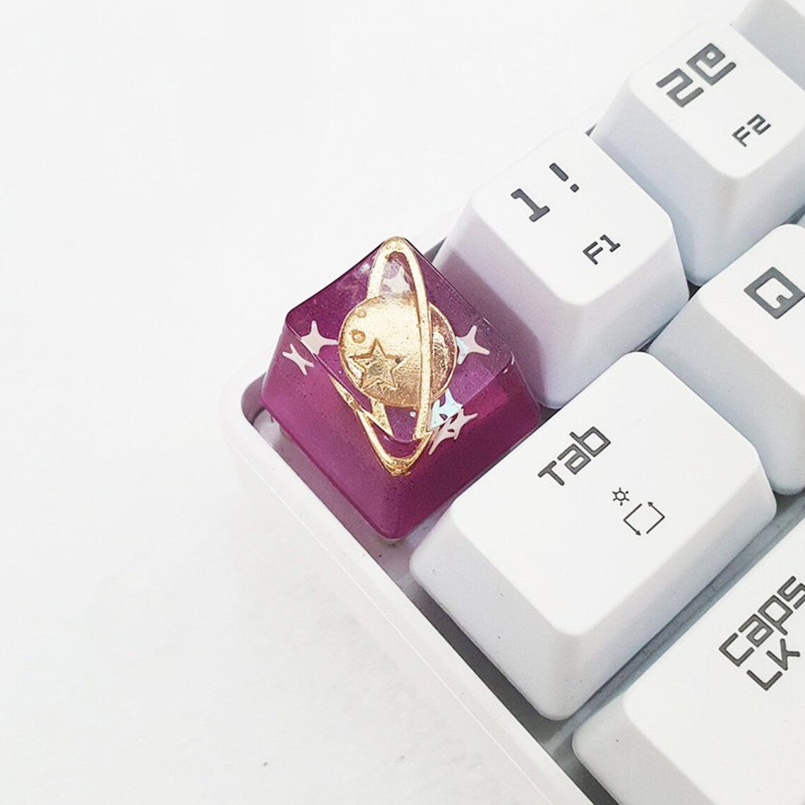 Planet Saturn Keycap Resin Artisan Keycap Outer Space - Etsy Canada
