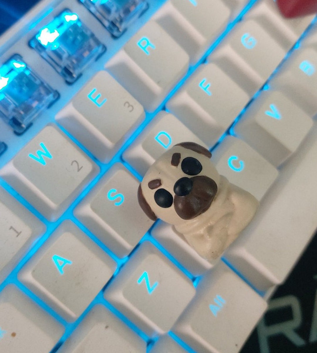 Custom Pug Keycap, Custom Pug Color Keycap, Christmas Gift for Dog Mama ...