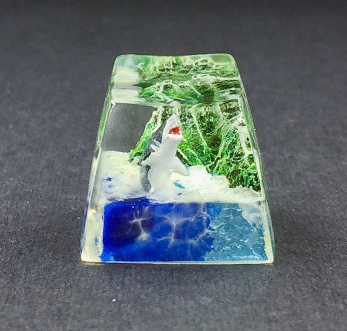 Shark Keycap, Sea Monster Keycap, Handmade Resin Keycap, Ocean Creature ...