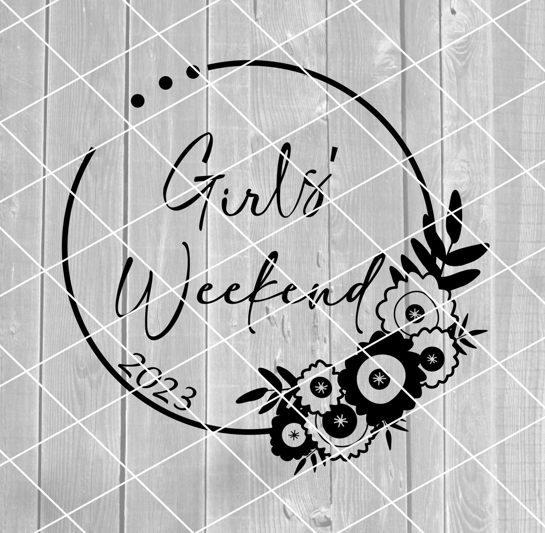 SVG Girls' Weekend, 2023, Girls' Trip, Girls, Boho, Outline, Friends ...