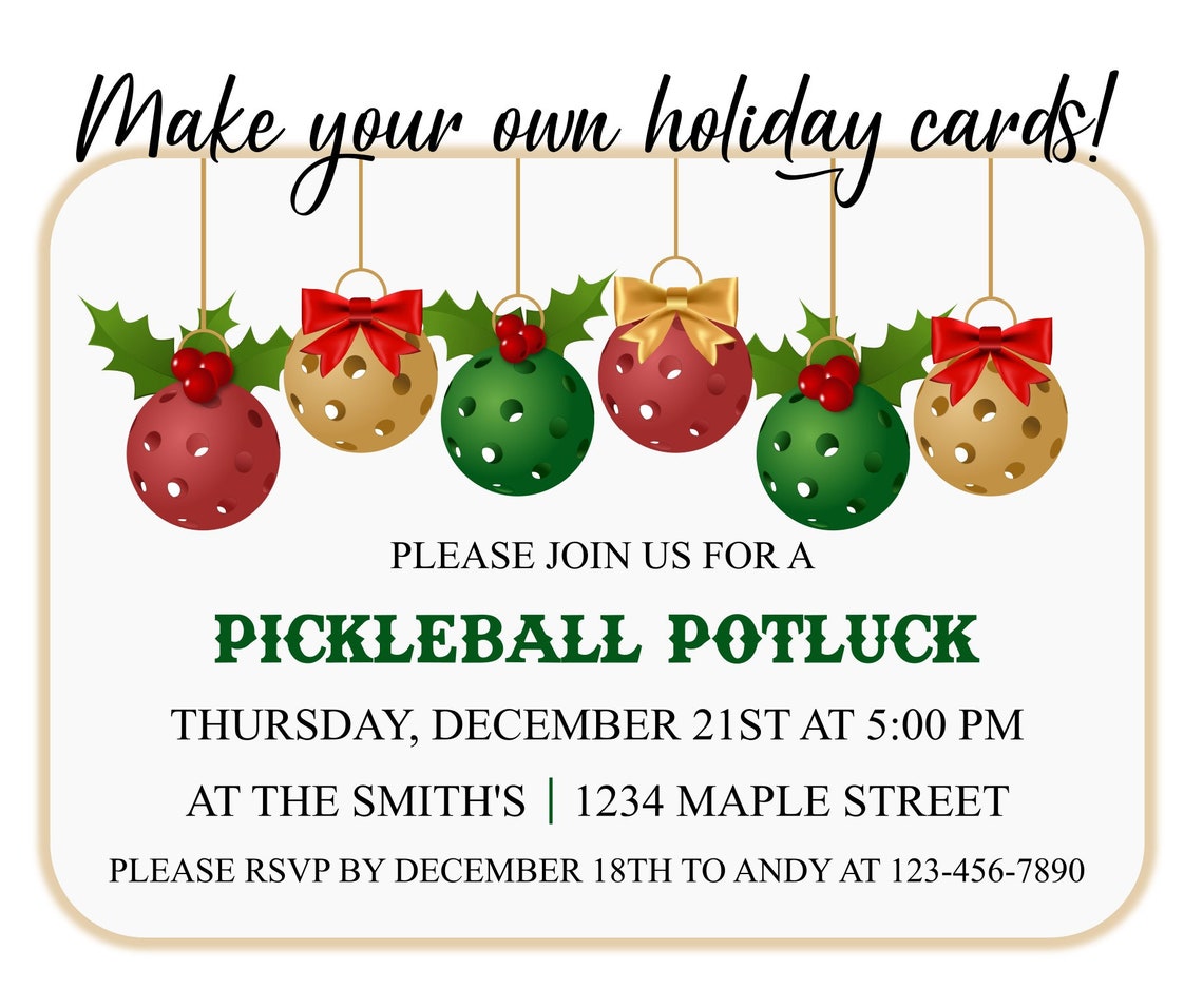 Christmas Pickleballs Clipart, Holiday Pickleball, Digital Download for ...