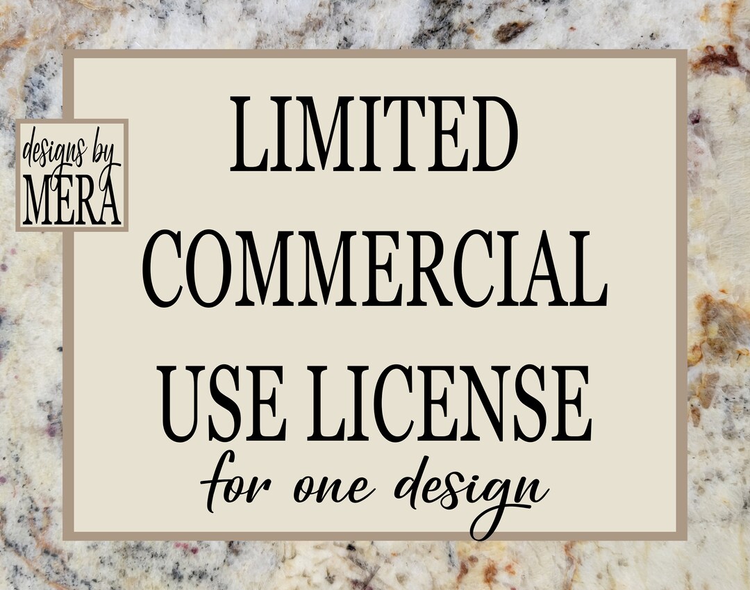 Limited Commercial Use License for One Listing - Designs by Mera - Etsy