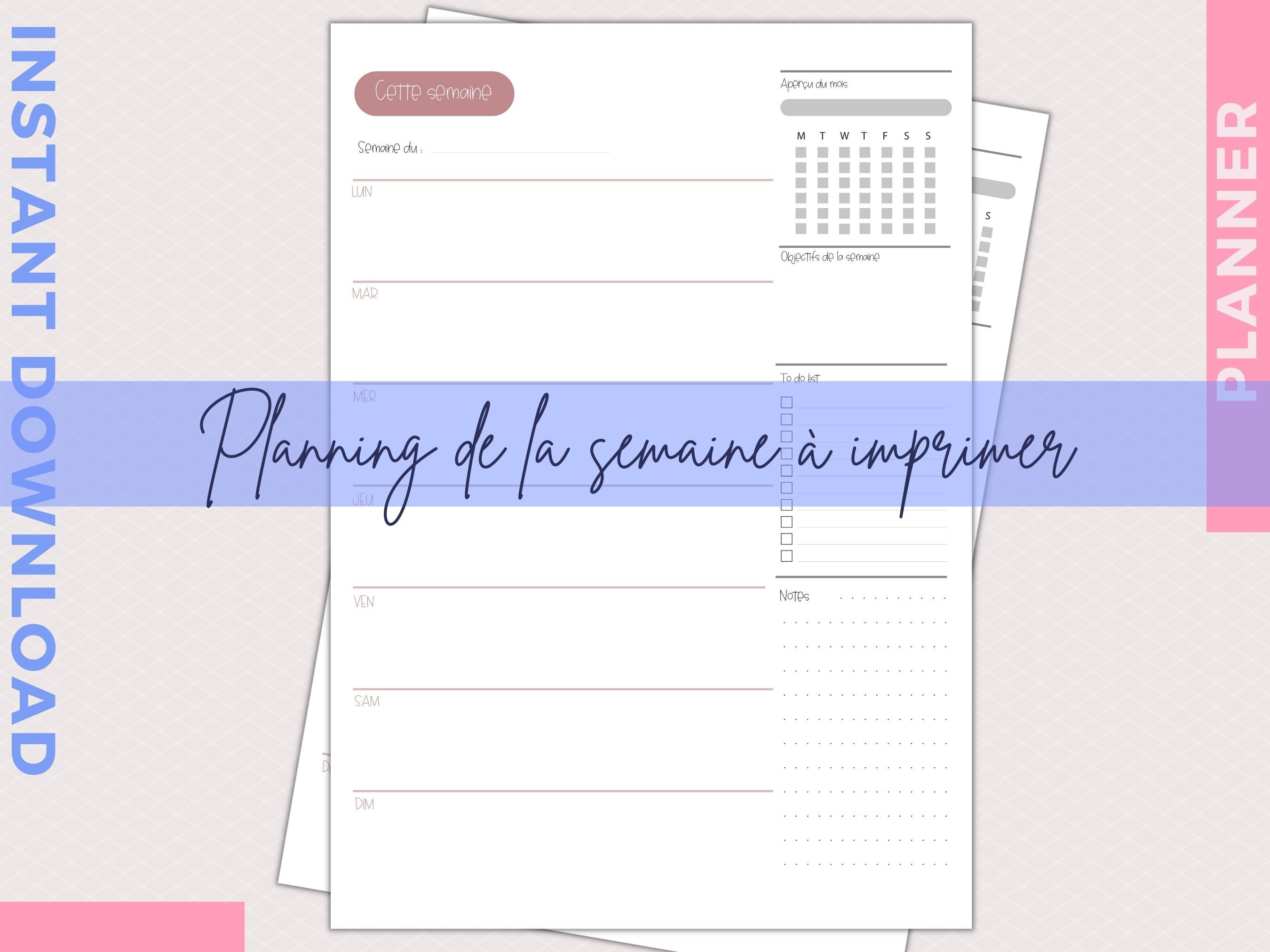 Weekly Planner, Printable planner, Template, Weekly Planner, Schedule ...