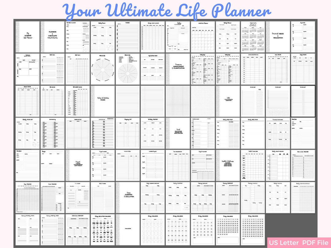 The Ultimate Life Planner Printable Bundle. Go Forward With Your ...