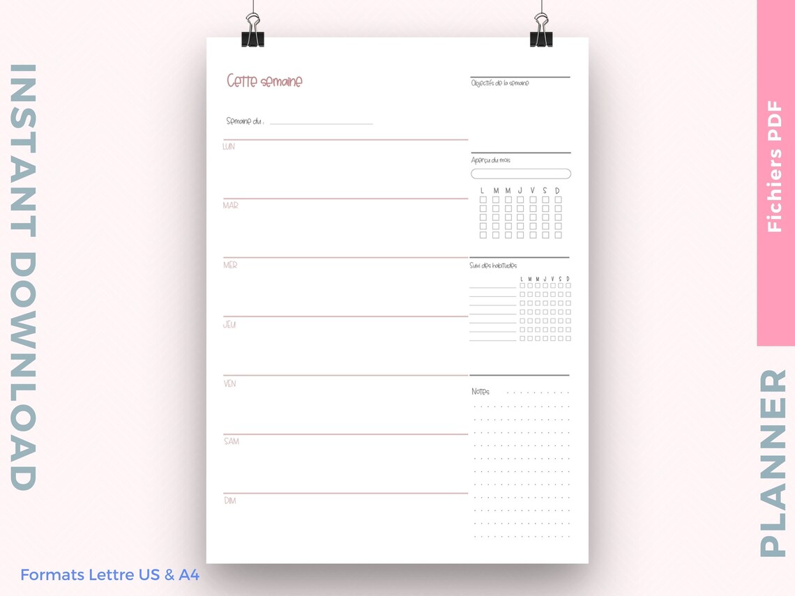 Weekly Printable, Planner Template, Printable Schedule, Daily Planner ...