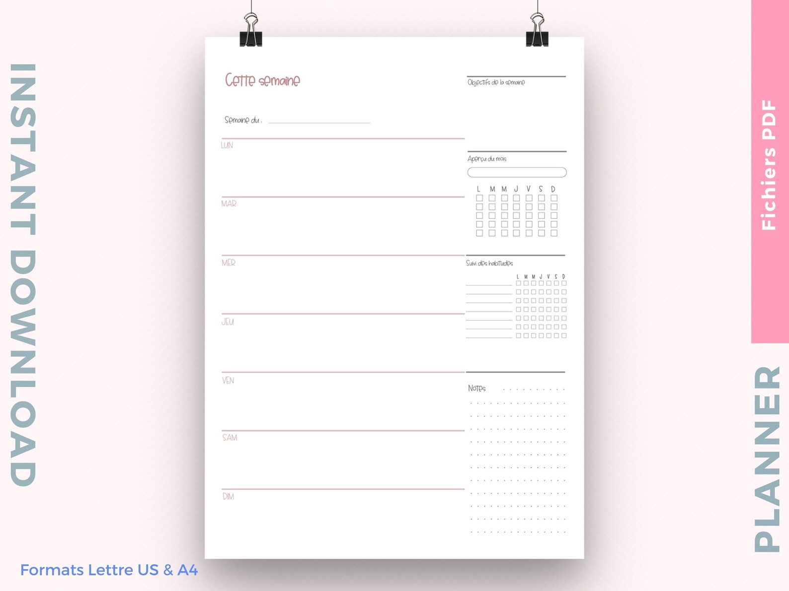 Weekly Printable, Planner Template, Printable Schedule, Daily Planner ...