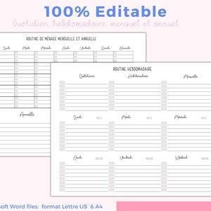 Editable, Clean, Printable Template, Cleaning Checklist, in French ...