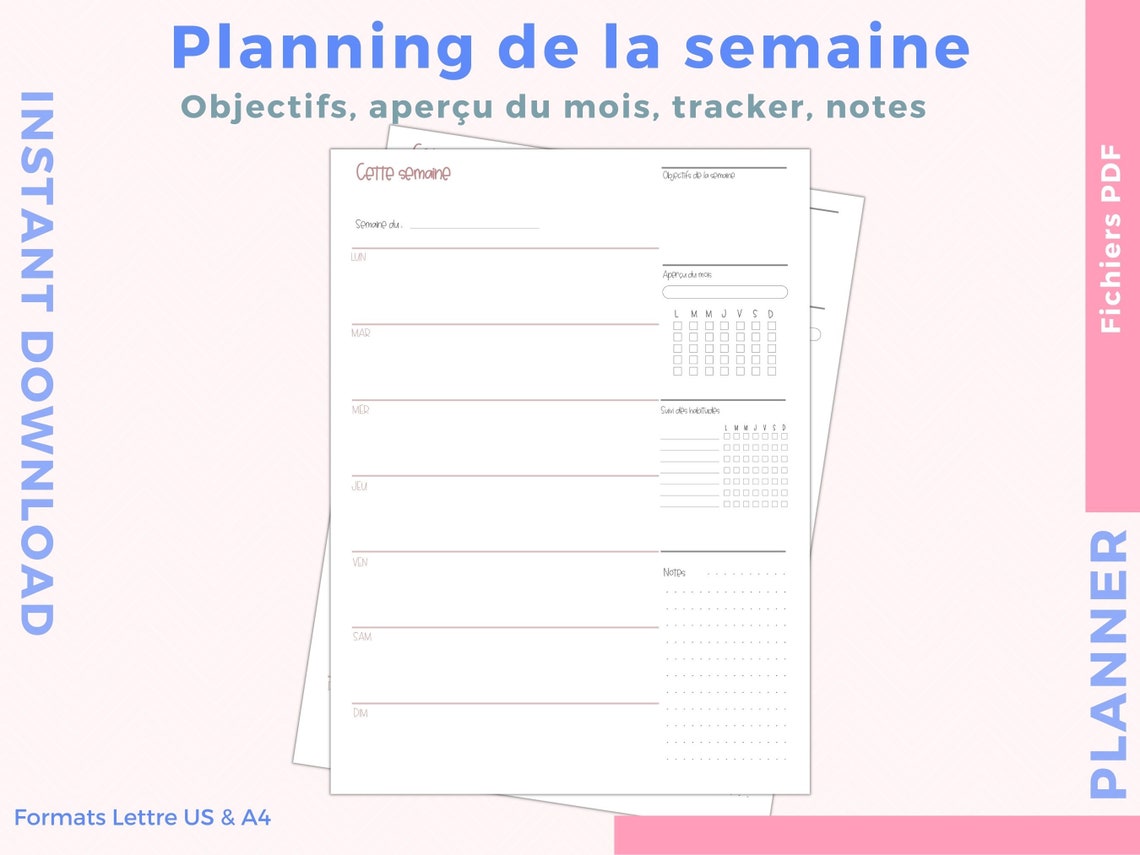Weekly Printable, Planner Template, Printable Schedule, Daily Planner ...
