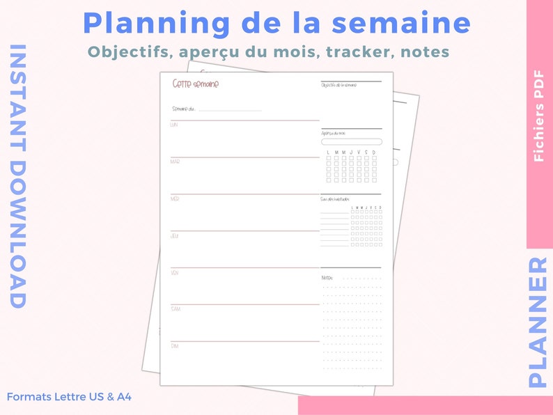 Weekly Printable, Planner Template, Printable Schedule, Daily Planner ...