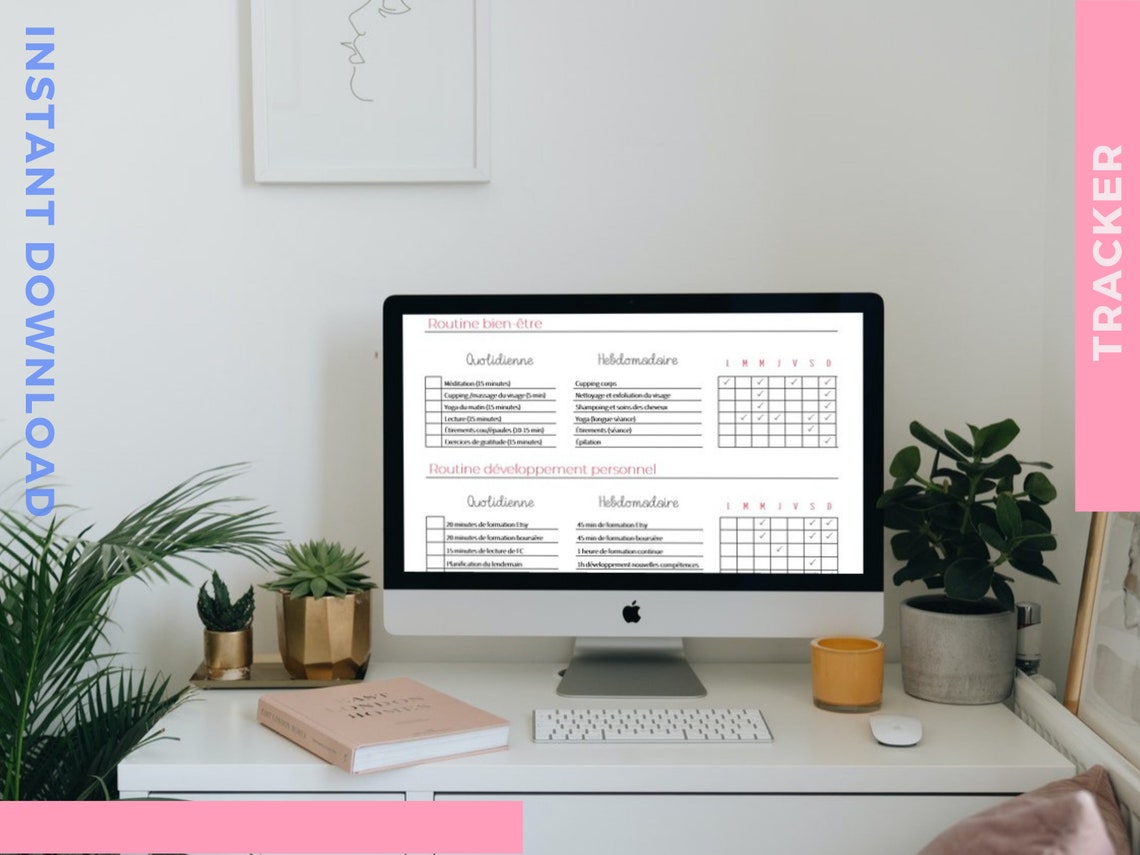 Printable Tracker, Routine, Editable, Habit Tracker, Weekly Tracker ...